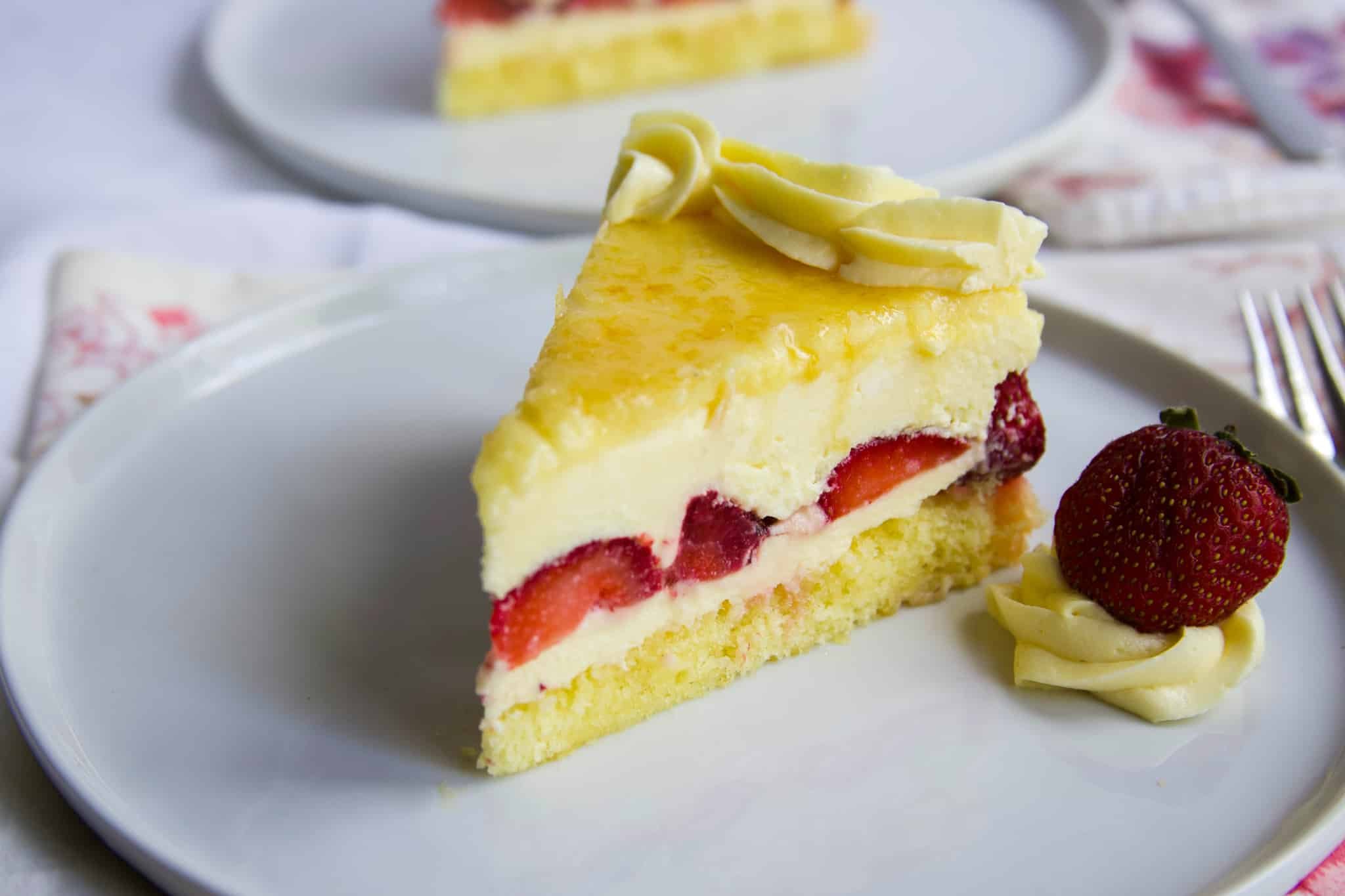 Fraisier Cake - Bakes by Brown Sugar