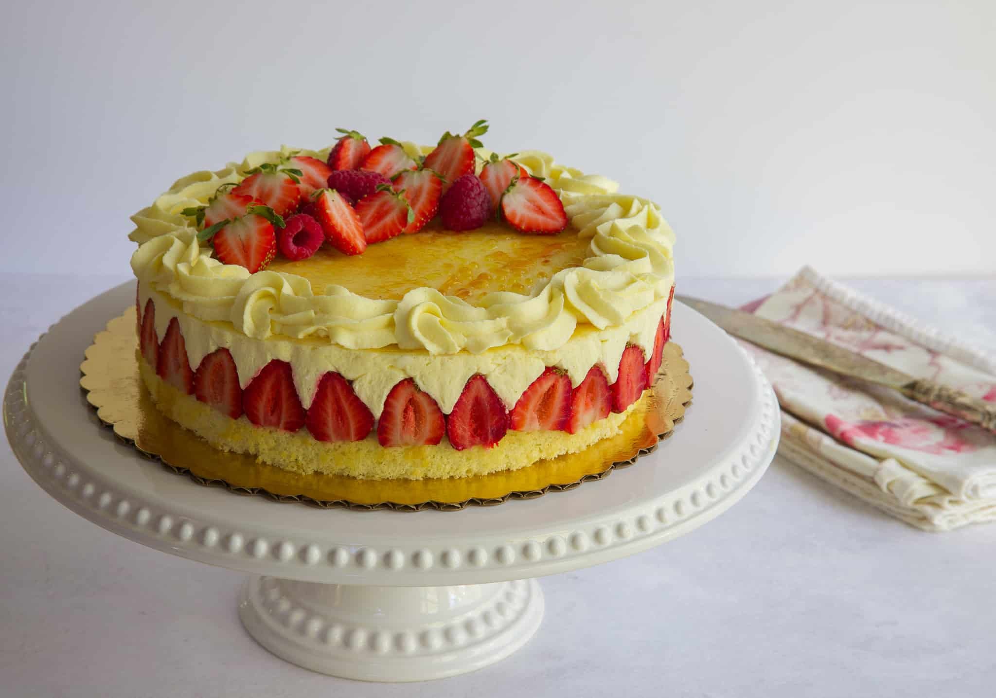 Fraisier Cake - Bakes by Brown Sugar