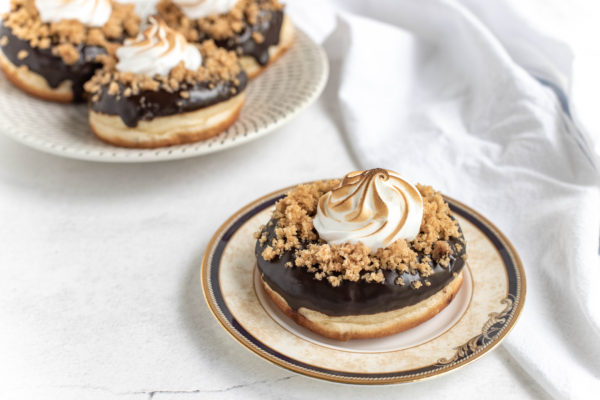 S'Mores Doughnuts with Chocolate Glaze - Bakes by Brown Sugar