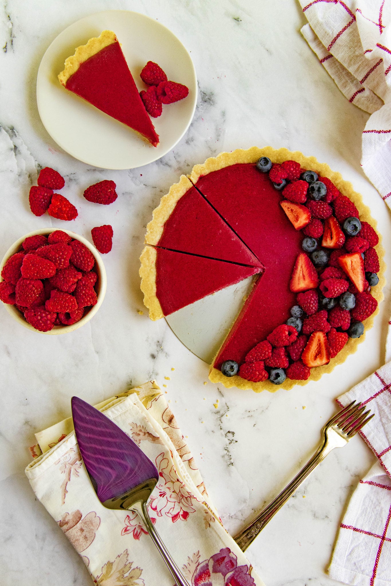 Raspberry Curd Fruit Tart - Bakes by Brown Sugar