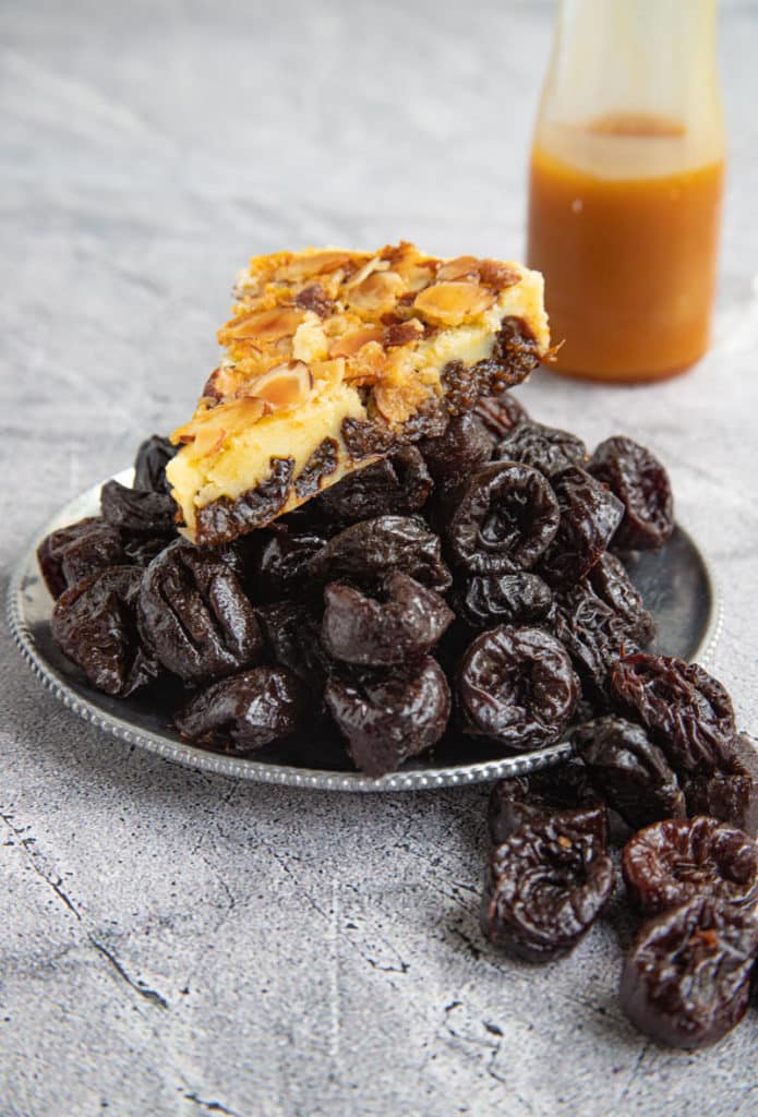 Prune Clafoutis with Apple Caramel Sauce - Bakes by Brown Sugar