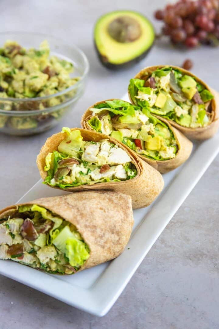 Avocado Chicken Salad Wraps - Bakes by Brown Sugar