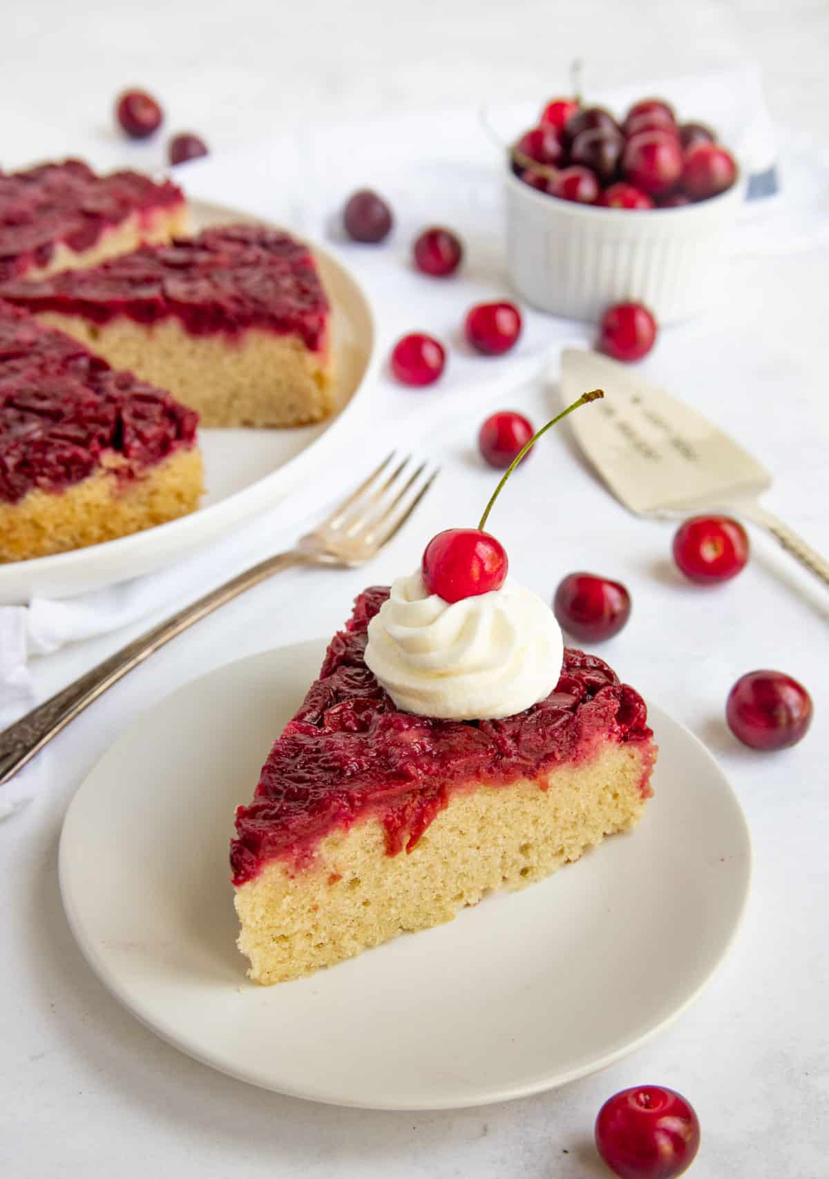 Cherry Upside-Down Cake - Bakes by Brown Sugar