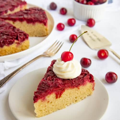 Cherry Upside-Down Cake - Bakes by Brown Sugar