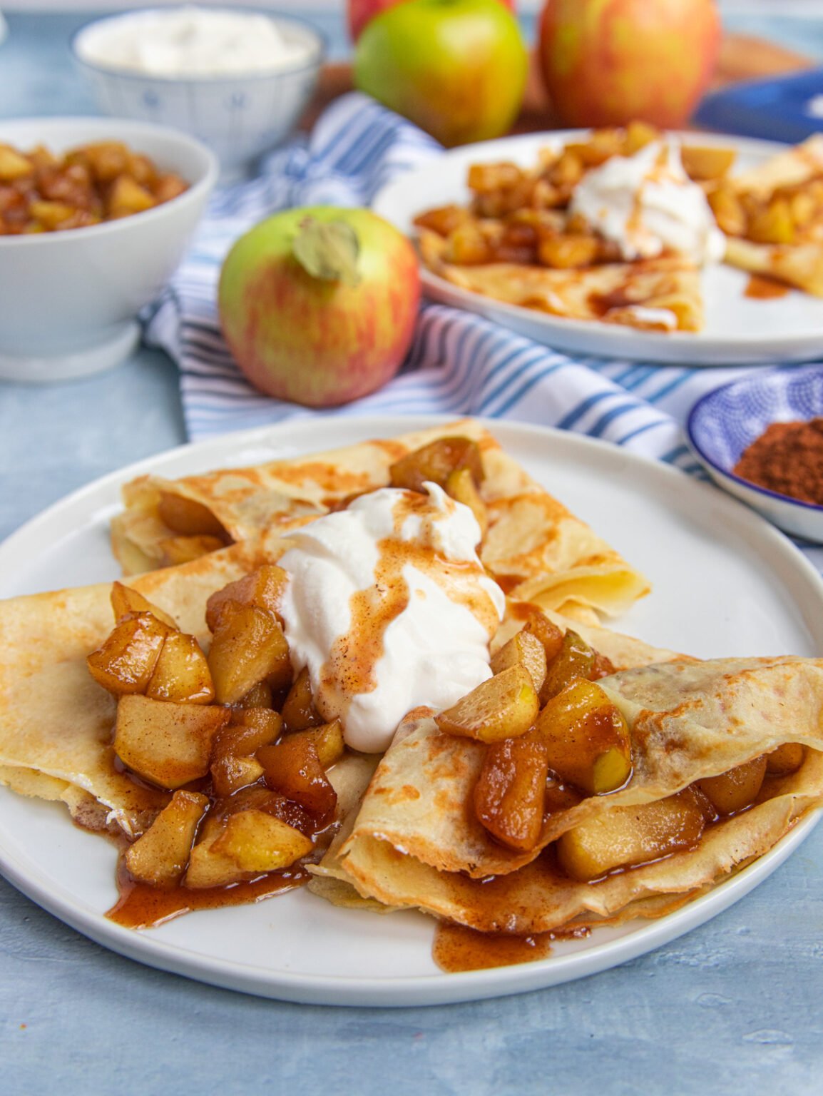 Cinnamon Apple Crepes - Bakes by Brown Sugar