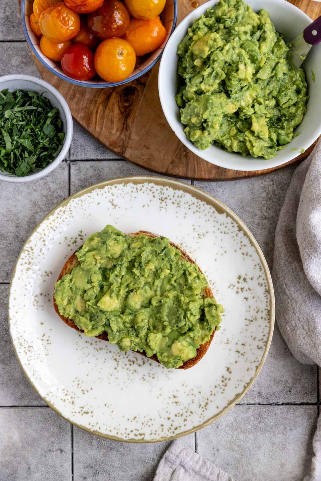 Avocado Toast with Tomato - Bakes by Brown Sugar