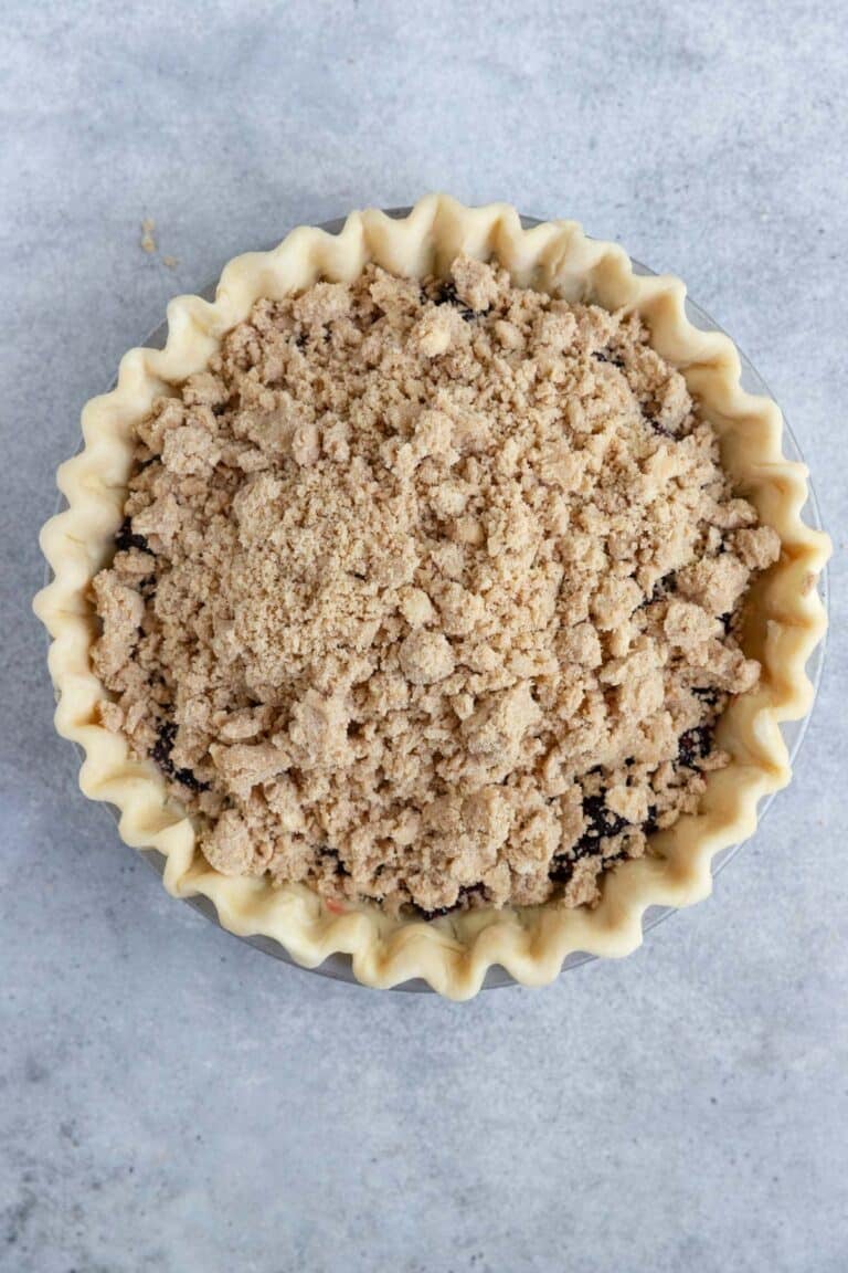 Marionberry Pie with Brown Sugar Crumble - Bakes by Brown Sugar
