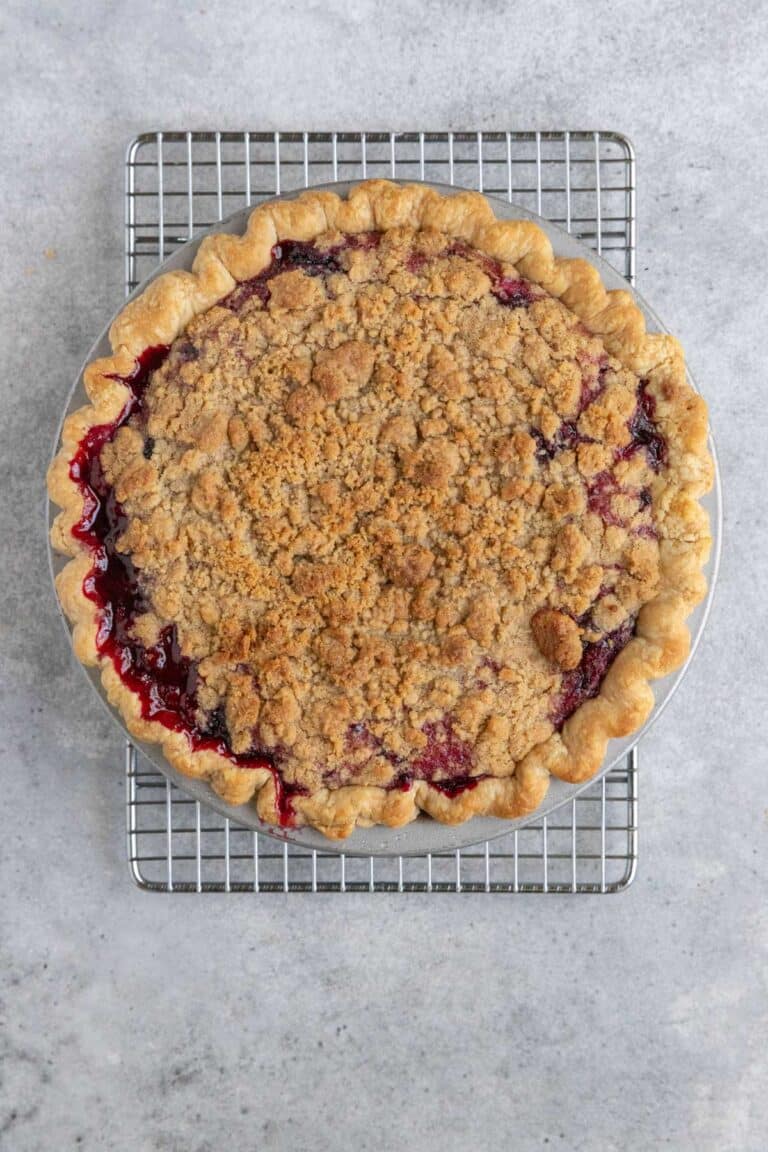 Marionberry Pie with Brown Sugar Crumble - Bakes by Brown Sugar