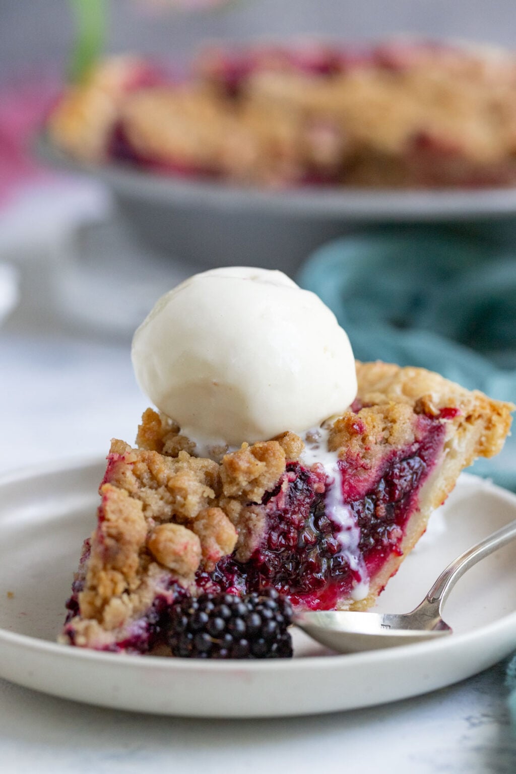 Marionberry Pie with Brown Sugar Crumble - Bakes by Brown Sugar