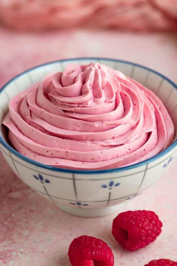 Raspberry Buttercream (made with Fresh Raspberries) - Bakes by Brown Sugar