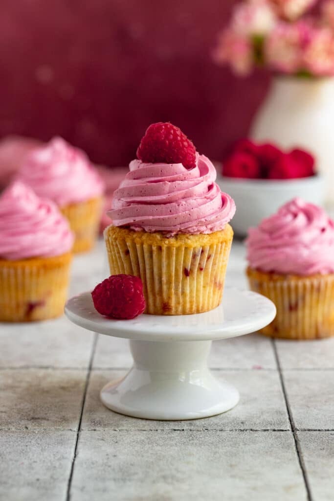 Raspberry Cupcakes with Raspberry Buttercream