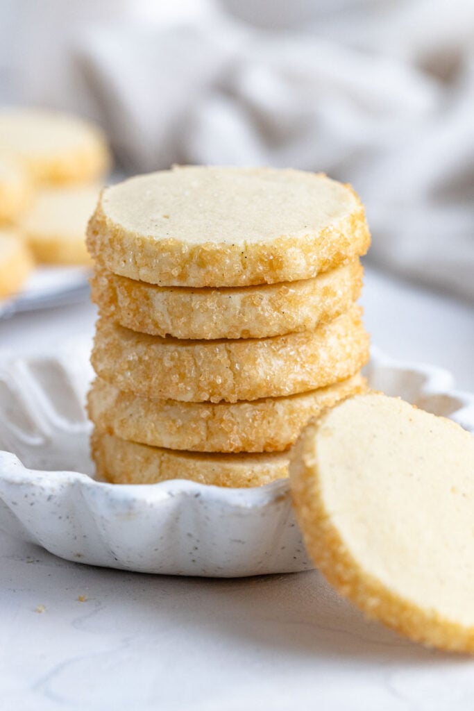 Soft Vanilla Shortbread Cookies (with Vanilla Bean) - Bakes by Brown Sugar