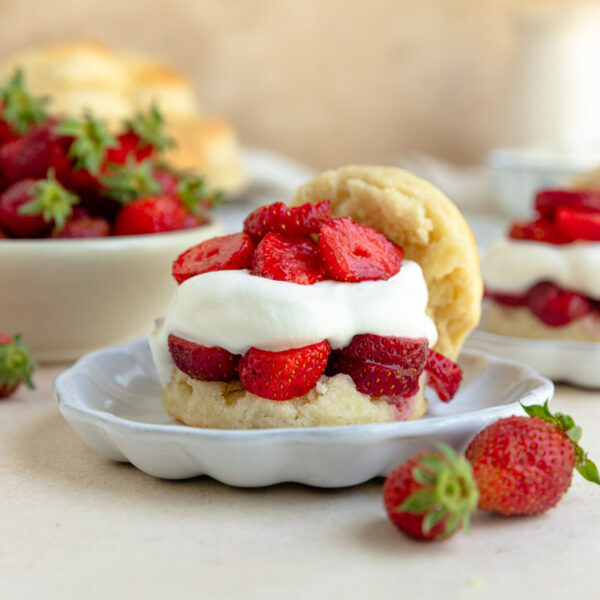 Fresh Strawberry Shortcake with Homemade Biscuits - Bakes by Brown Sugar
