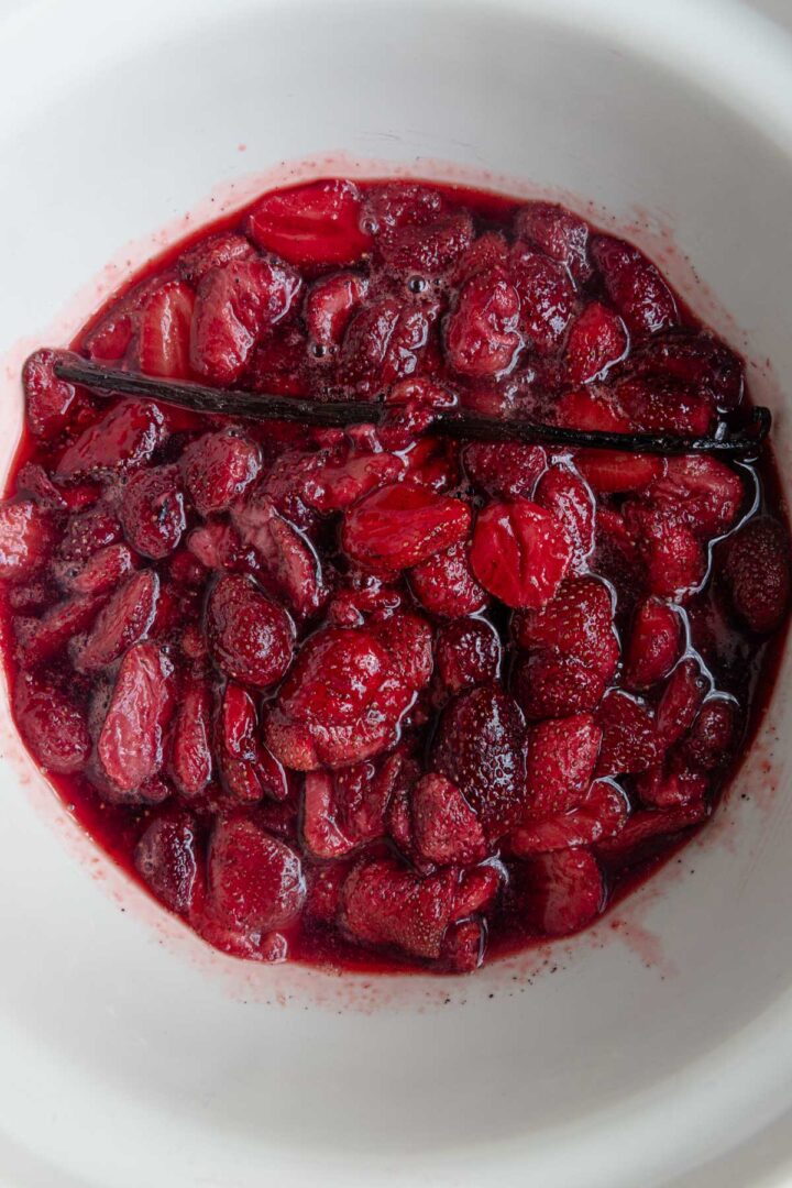 Roasted Strawberries with Vanilla Bean - Bakes by Brown Sugar