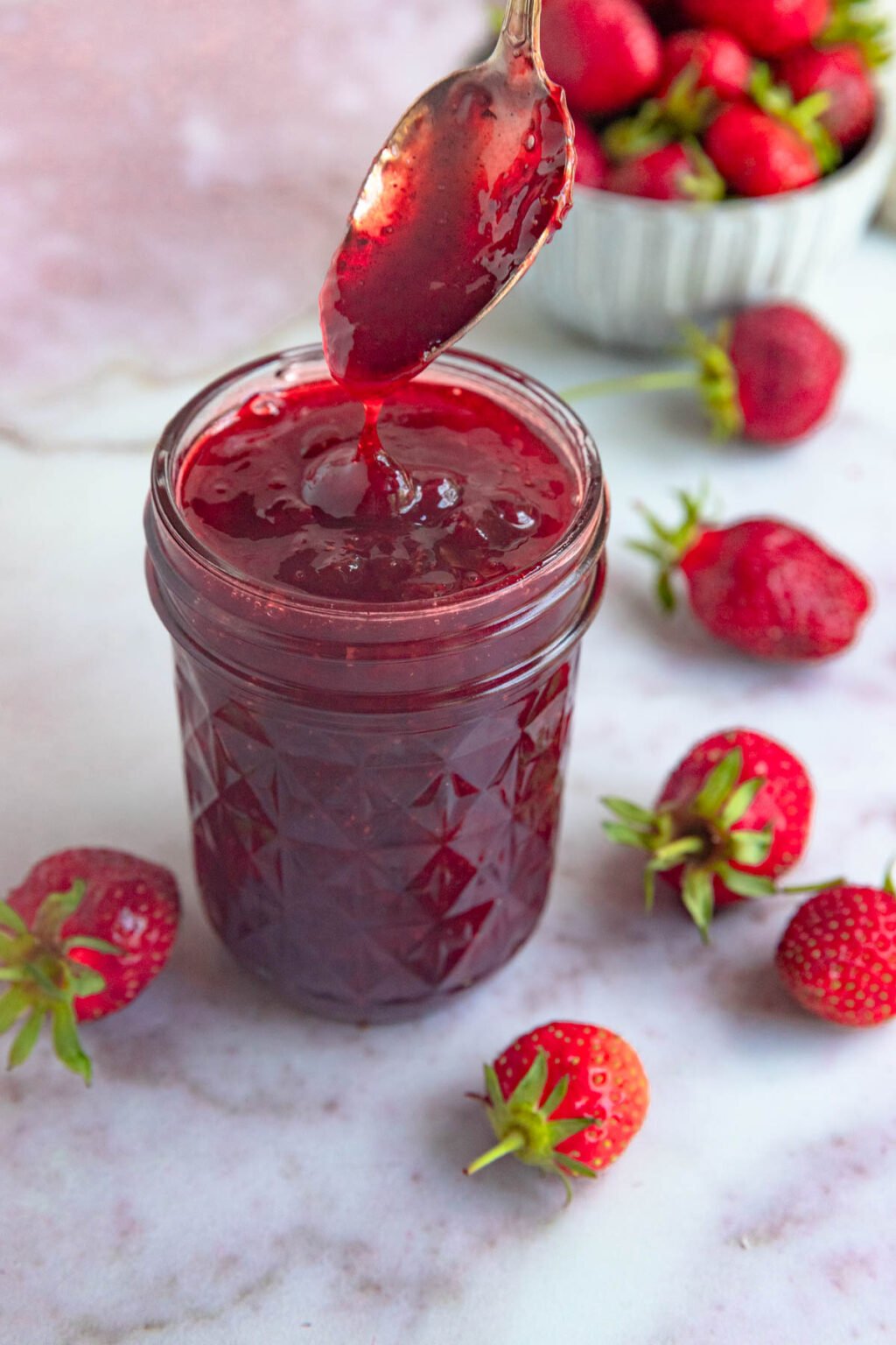 Easy Homemade Strawberry Jam (No Pectin) - Bakes by Brown Sugar