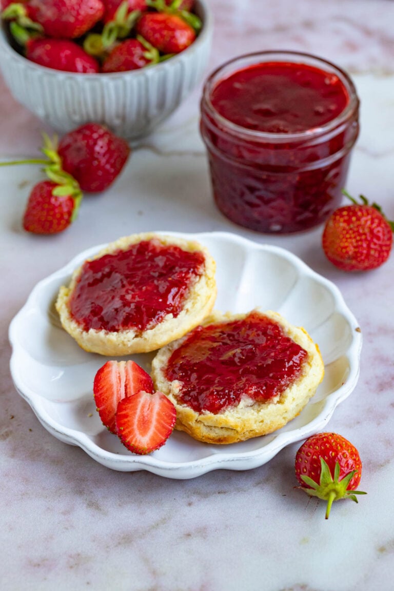 Easy Homemade Strawberry Jam (No Pectin) - Bakes by Brown Sugar