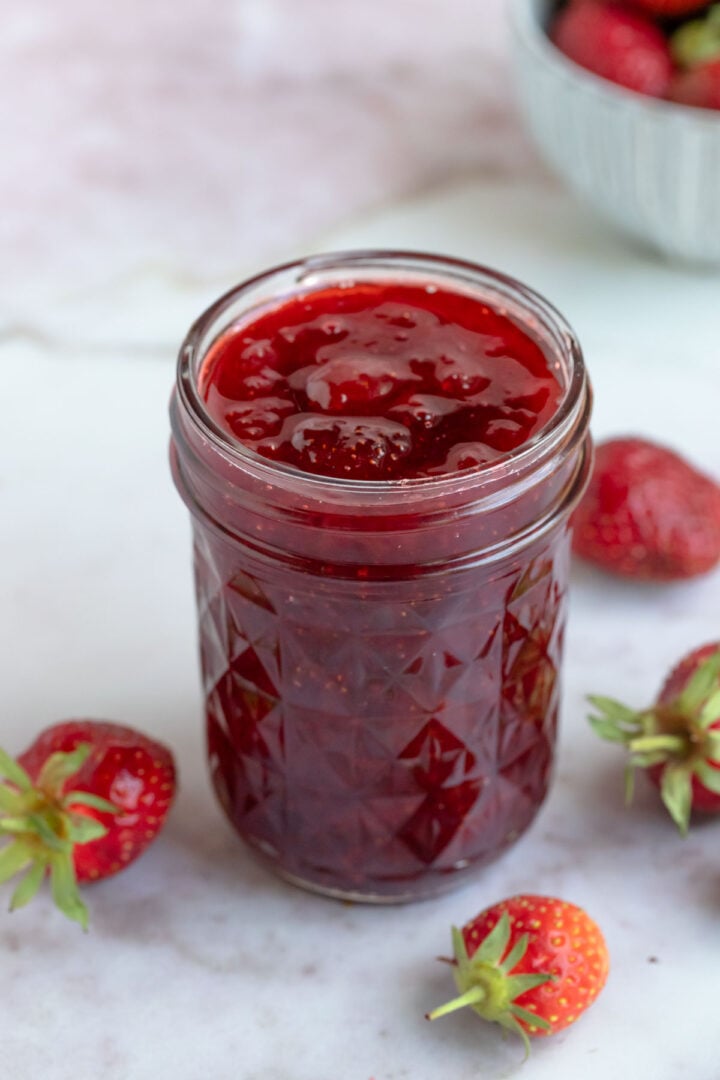 Easy Homemade Strawberry Jam (No Pectin) - Bakes by Brown Sugar