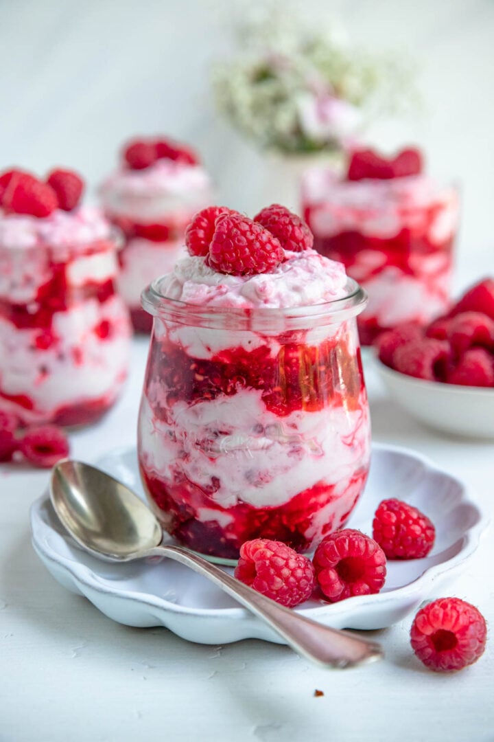 Raspberry Fool with Whipped Mascarpone - Bakes by Brown Sugar