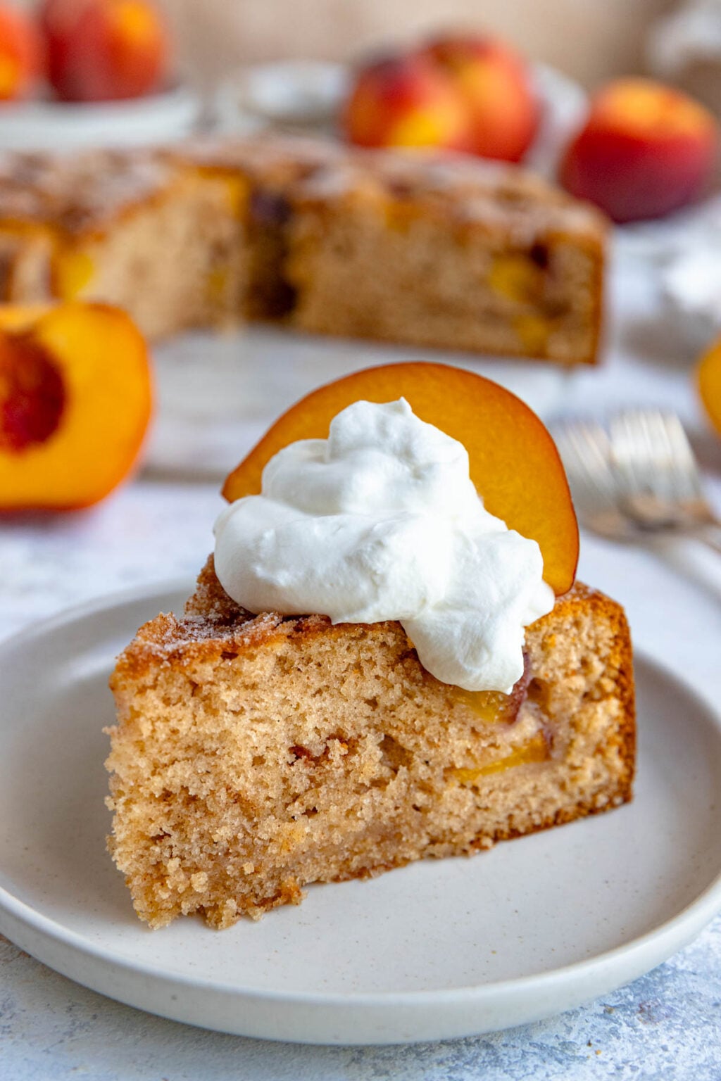 Summer Peach Cake (with Fresh Peaches)