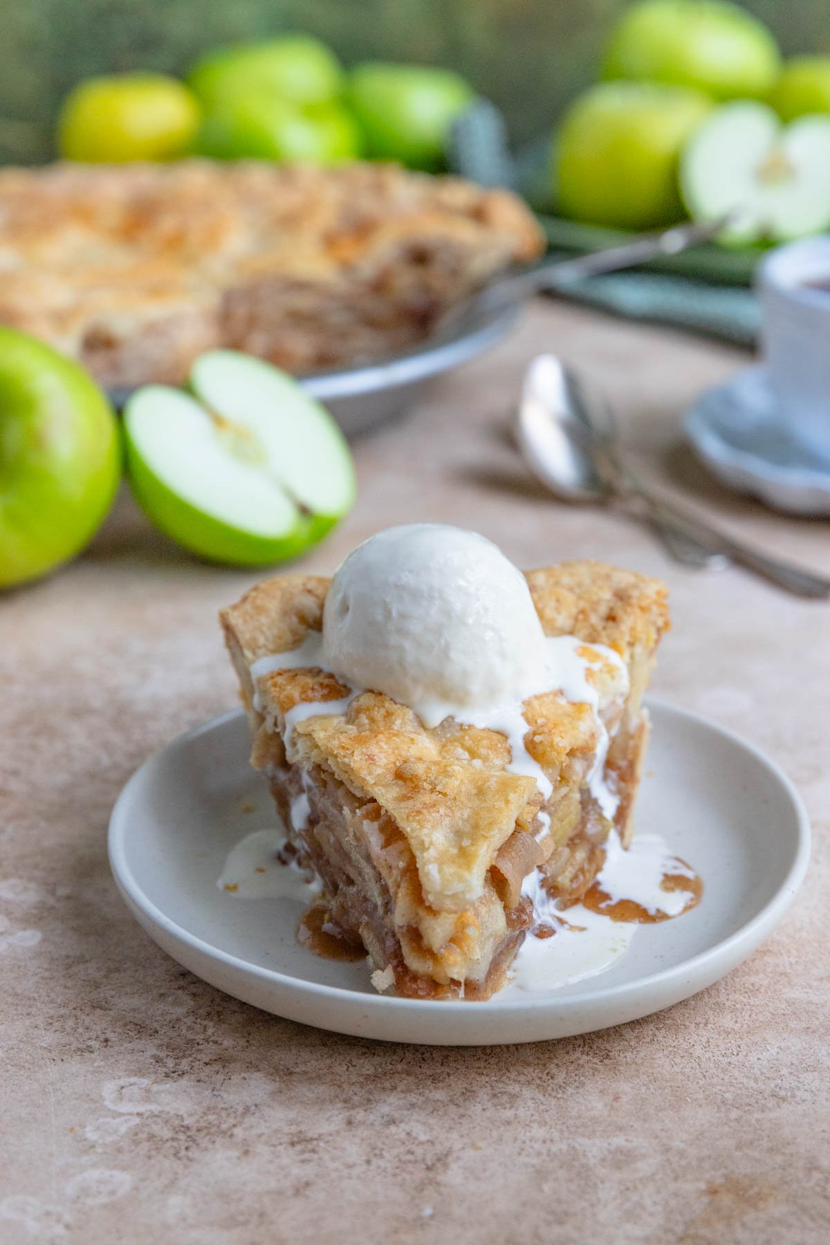 Traditional Apple Pie with Fresh Apple Filling - Bakes by Brown Sugar