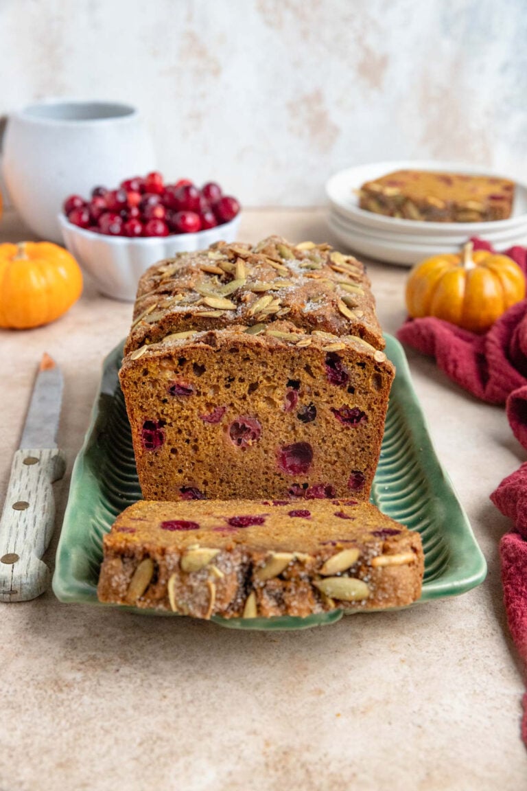 Easy Cranberry Pumpkin Bread (with Fresh Cranberries) - Bakes by Brown ...