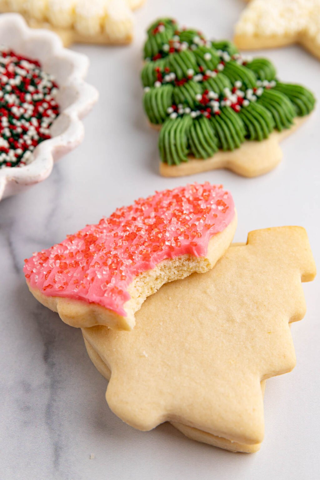 Christmas Cream Cheese Sugar Cookies (with Buttercream Frosting)