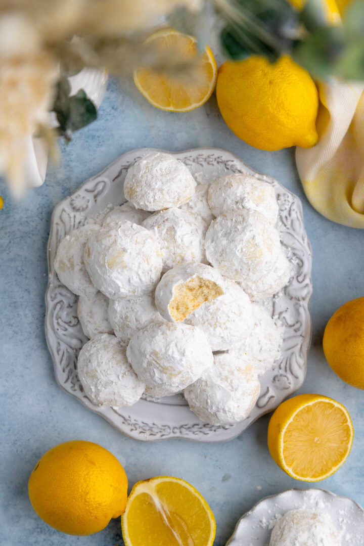 Easy Lemon Snowball Cookies - Bakes by Brown Sugar