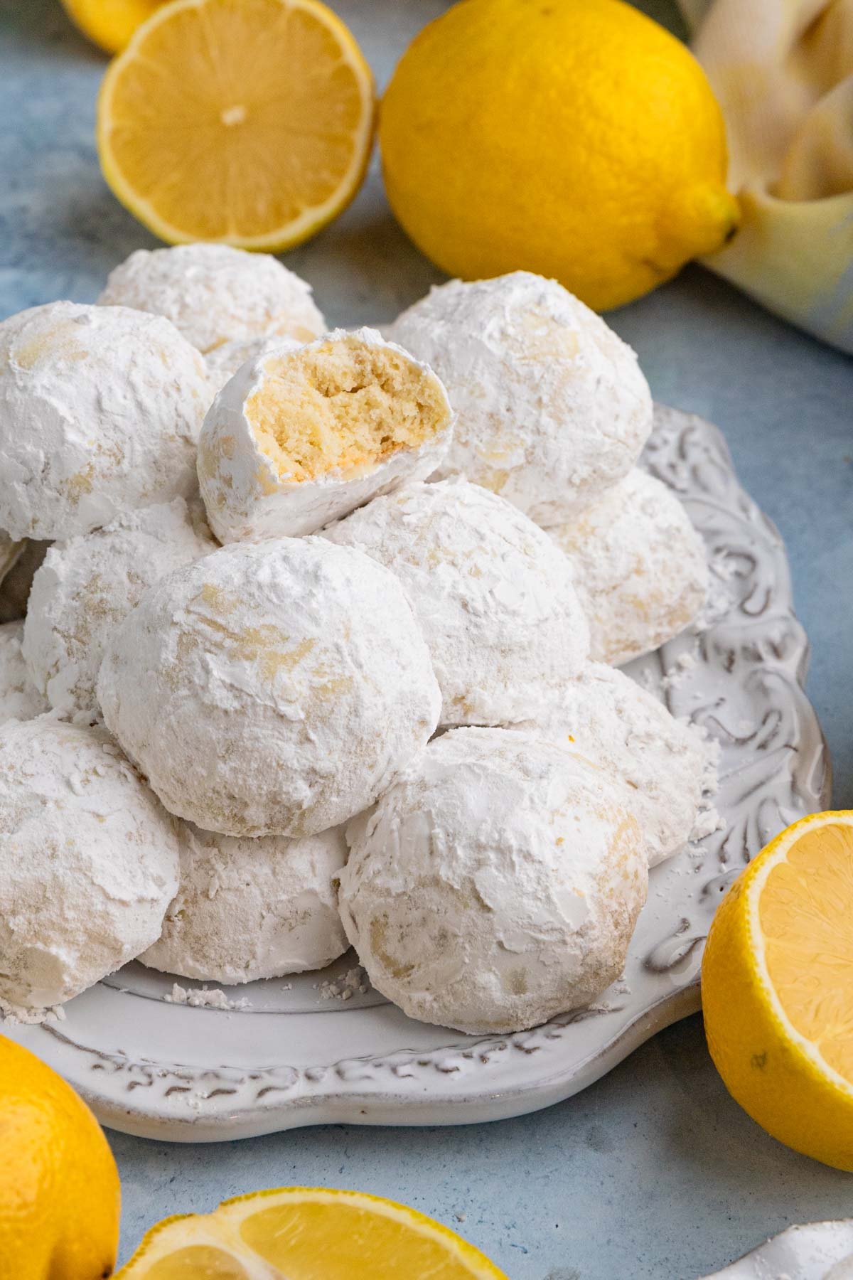 Easy Lemon Snowball Cookies - Bakes by Brown Sugar