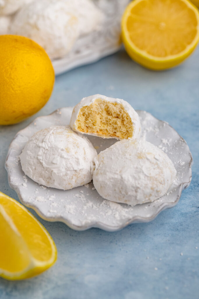 Easy Lemon Snowball Cookies - Bakes by Brown Sugar