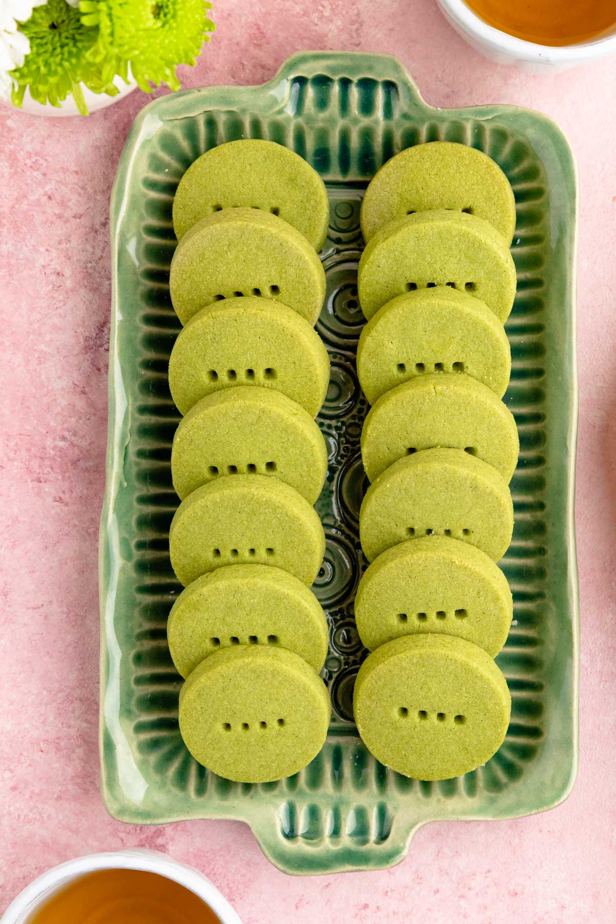 Buttery Matcha Shortbread Cookies - Bakes by Brown Sugar