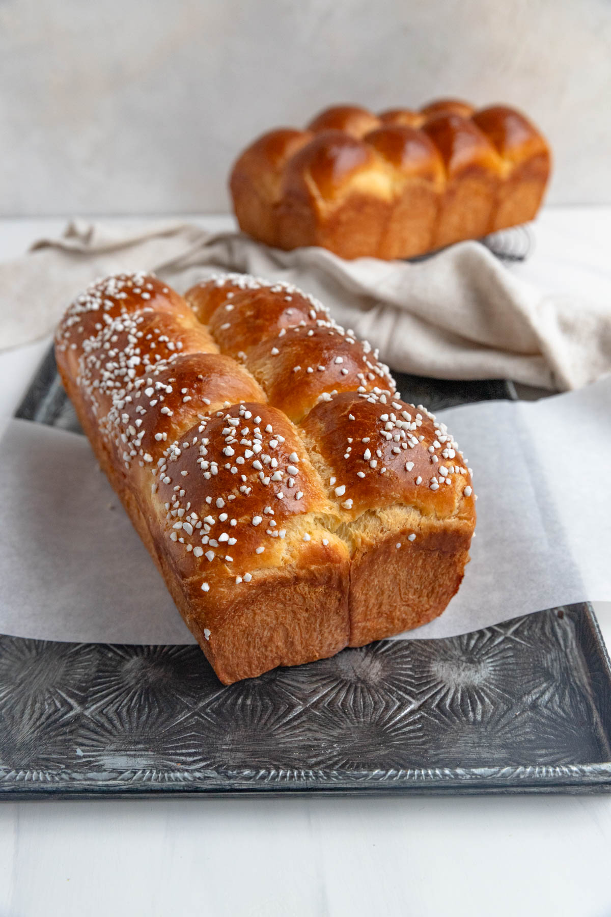 Homemade Buttery Brioche Bread Loaf