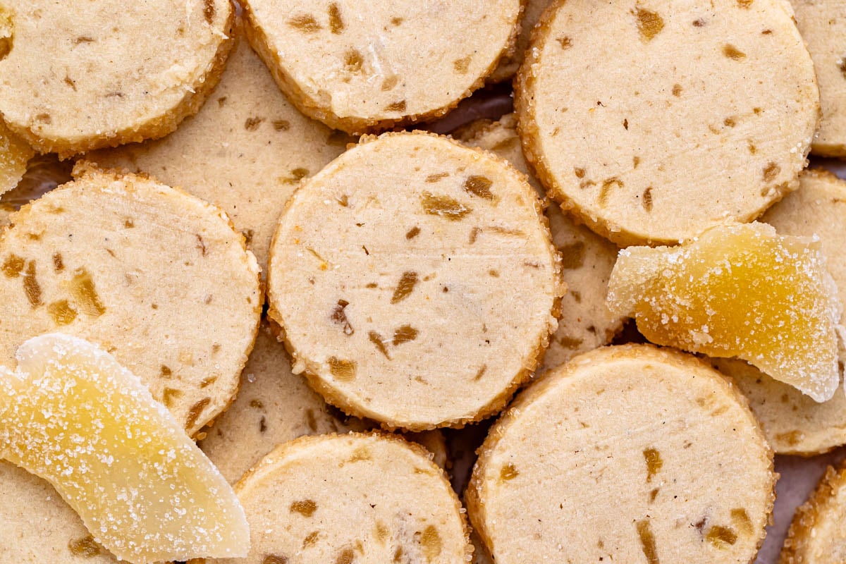 Crystallized Ginger Shortbread Cookies - Bakes by Brown Sugar