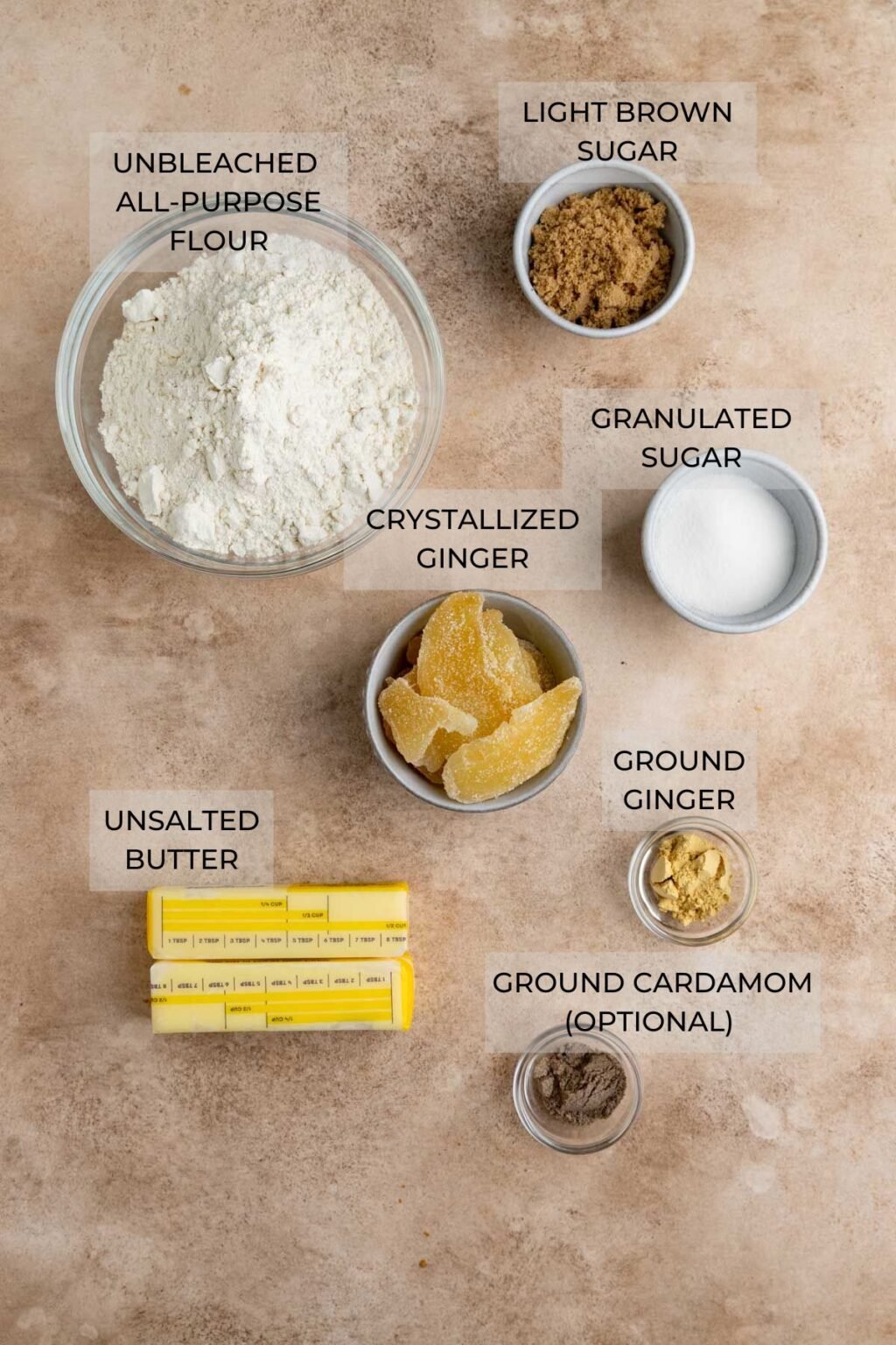 Crystallized Ginger Shortbread Cookies - Bakes by Brown Sugar