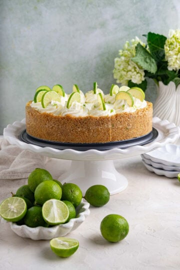 No Bake Key Lime Cheesecake with Mascarpone - Bakes by Brown Sugar